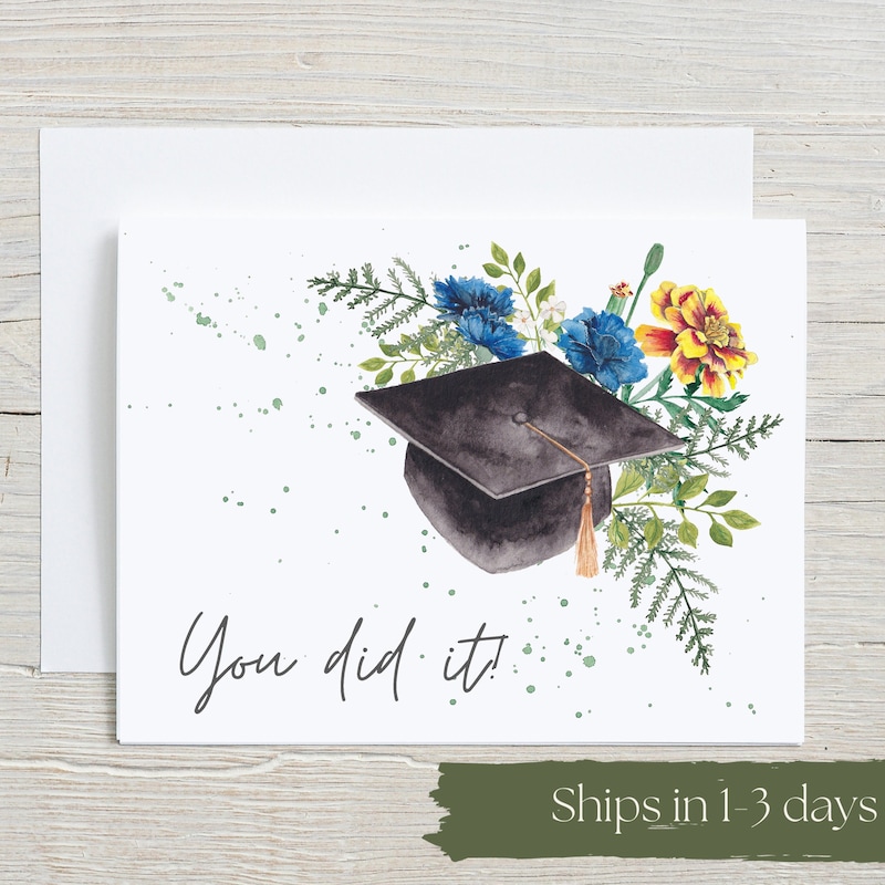 Watercolor Graduation Cards - Etsy
