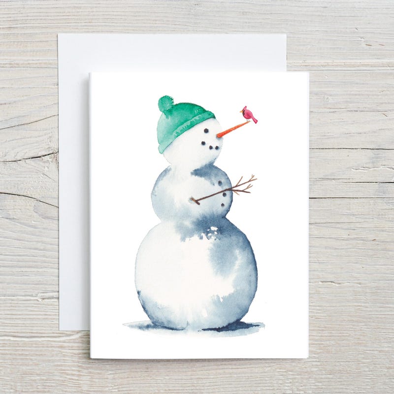 Funny Holiday Snowman Card - Etsy