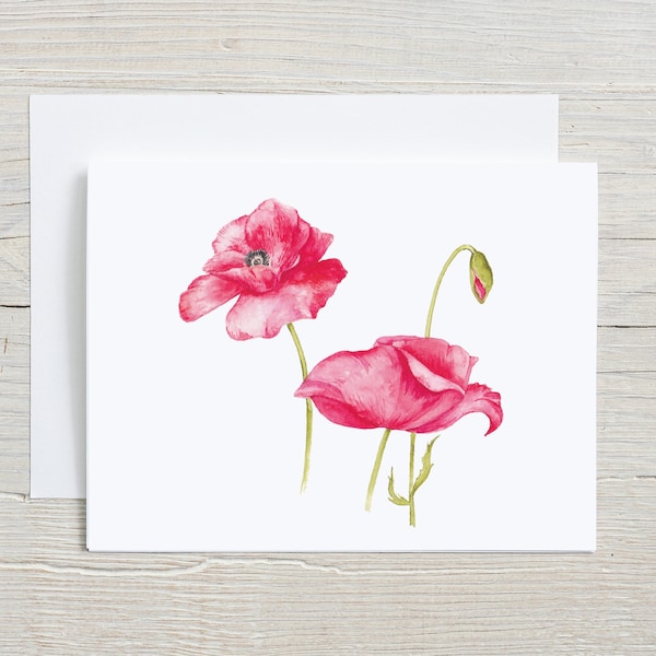 Poppy Note Cards - Etsy