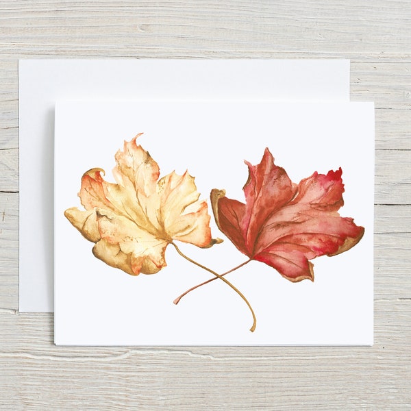 Autumn Leaves Cards - Etsy