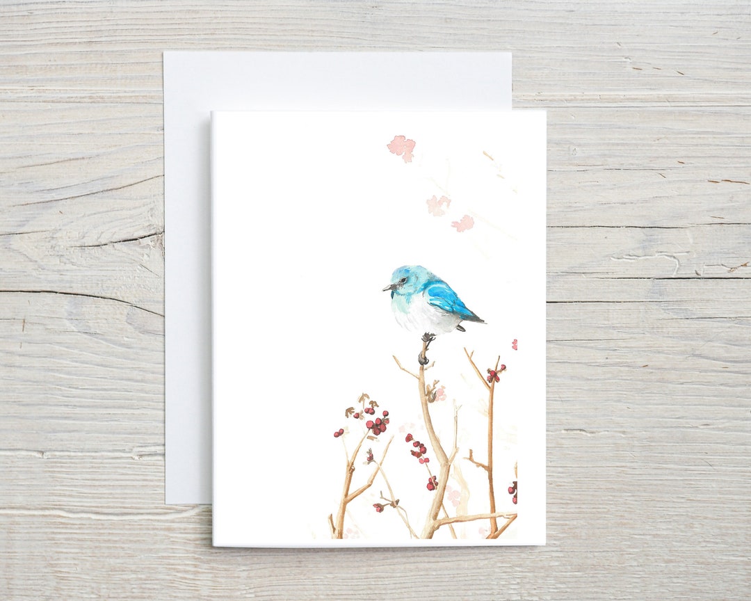 Bluebird Note Card - Bird Stationary -wildlife Greeting Card - Card Set ...
