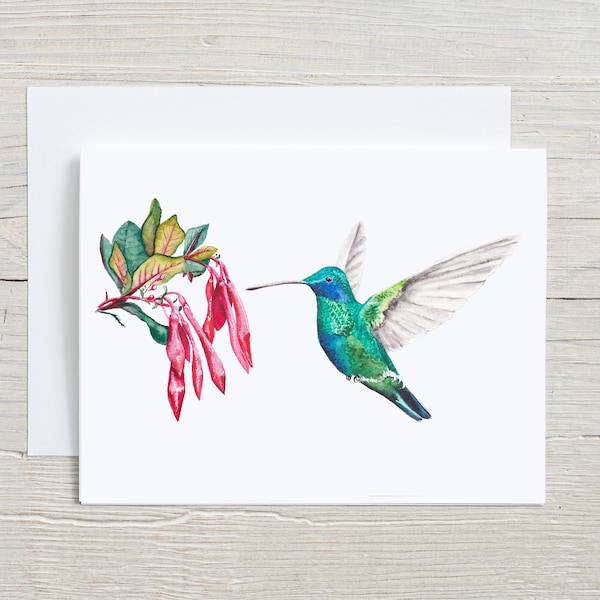 Hummingbird Card - Etsy