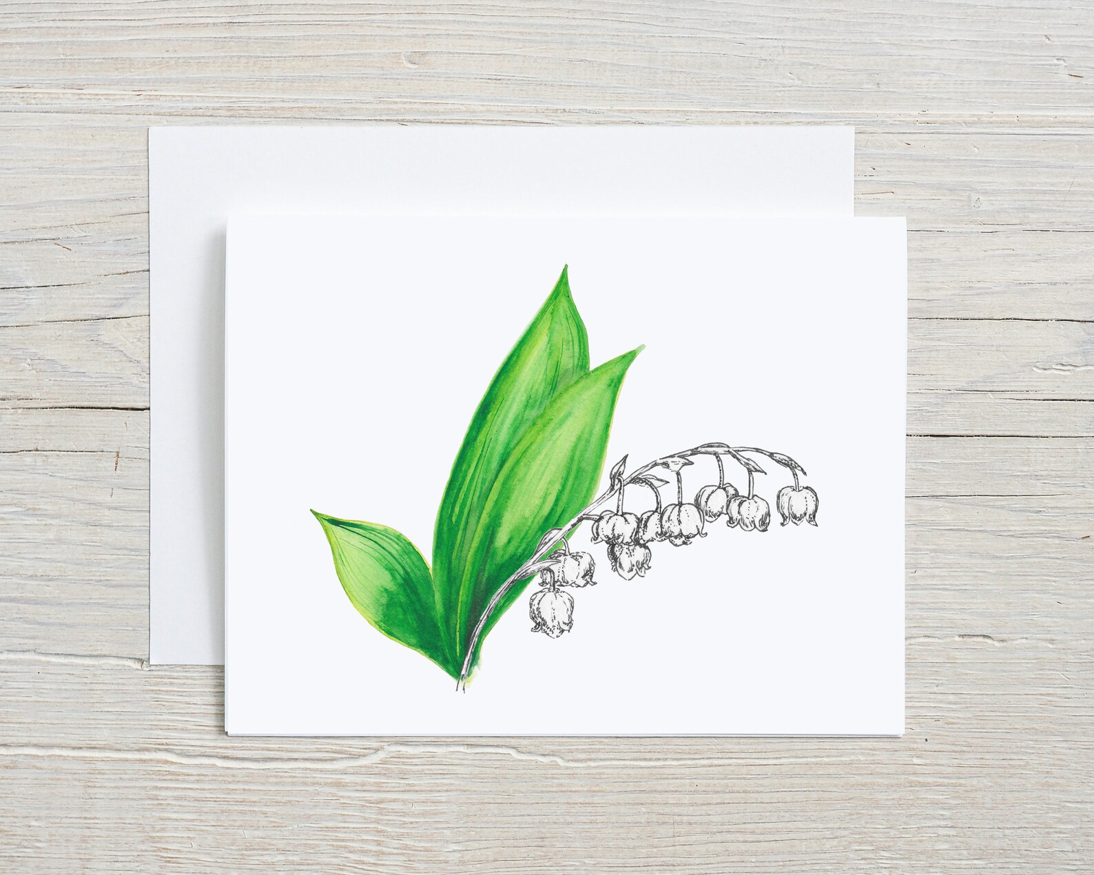 Lily of the Valley Card Lily Note Card Floral Postcards - Etsy