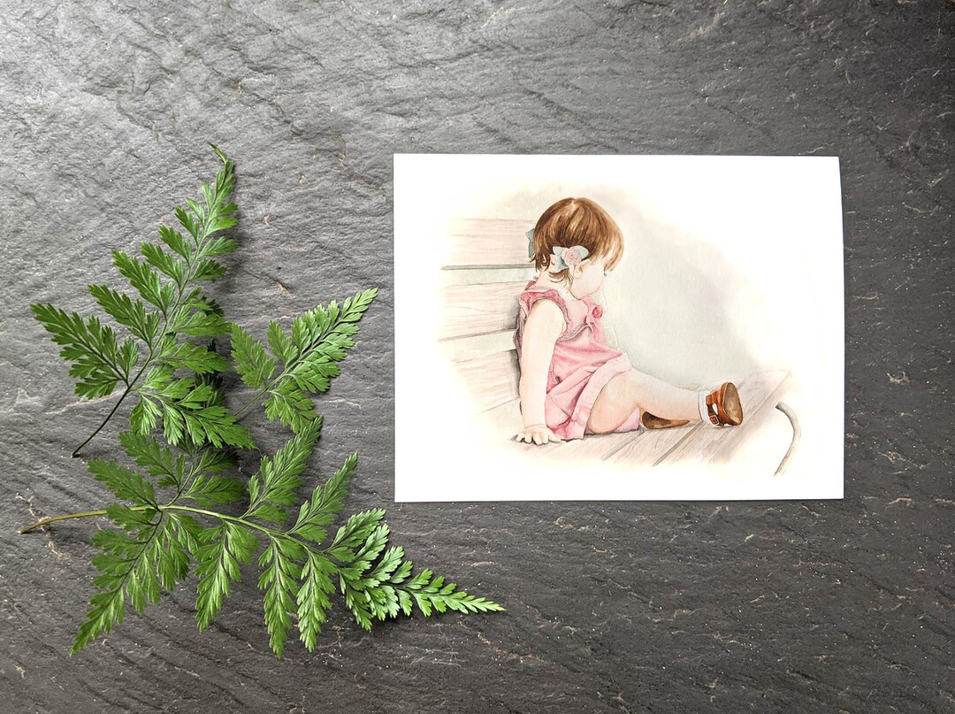 Sweet Girl Note Card, Little Girl Greeting Card, Girl Baby Shower Card ...