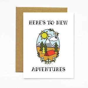 Here's to New Adventures - Greeting Card - Etsy