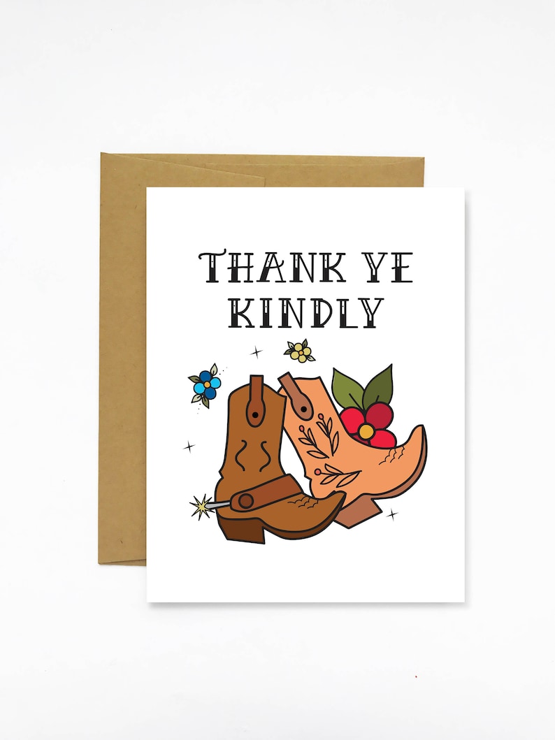Thank Ye Kindly - Greeting Card - Etsy
