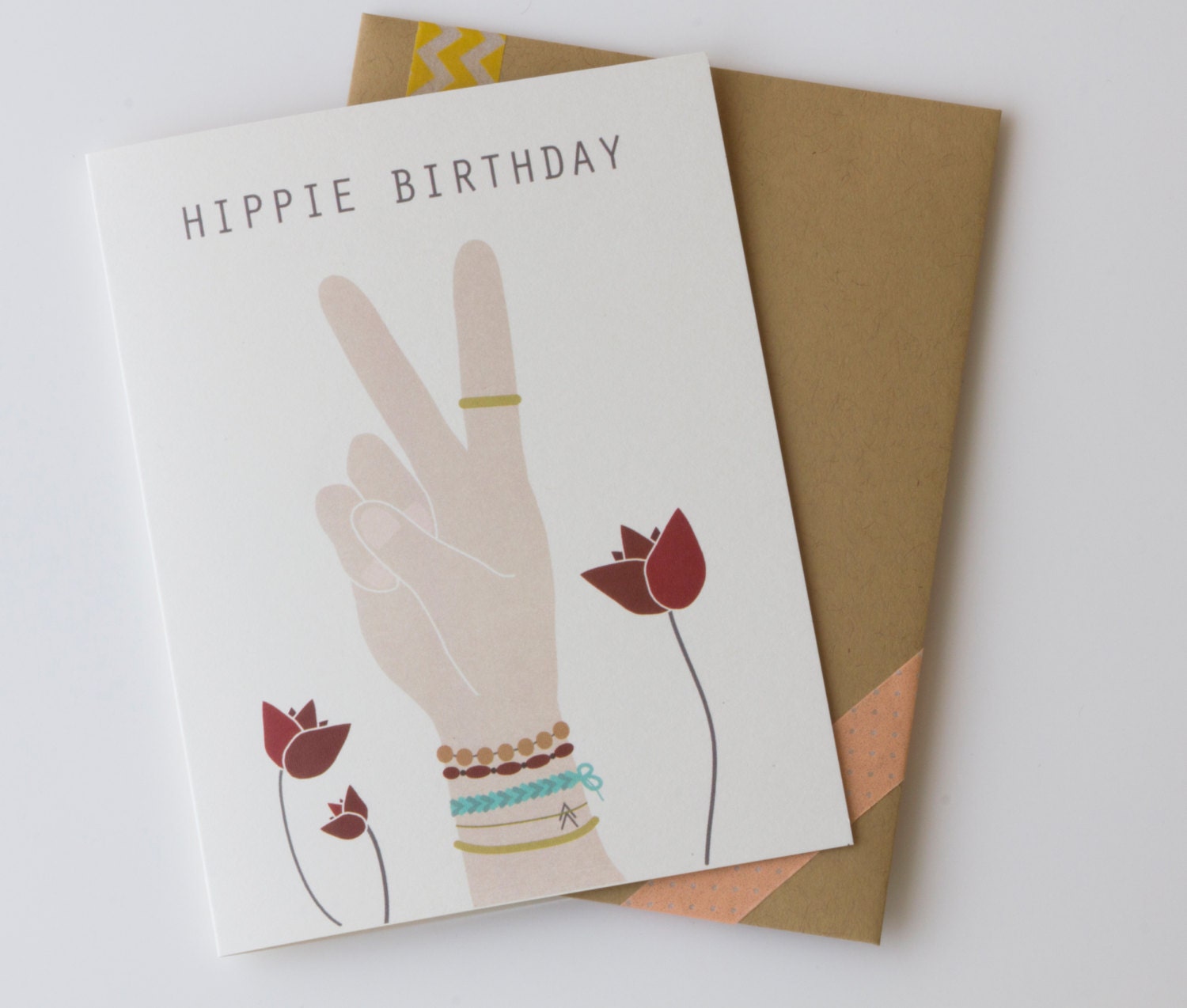 Hippie Birthday Greeting Card - Etsy