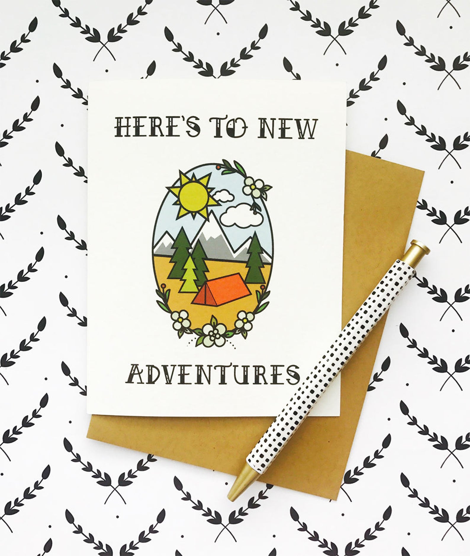 Here's to New Adventures - Greeting Card - Etsy