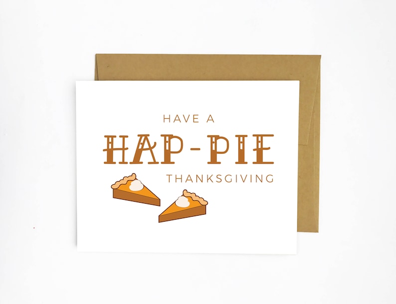 Hap-pie Thanksgiving (thanksgiving Card) - Etsy
