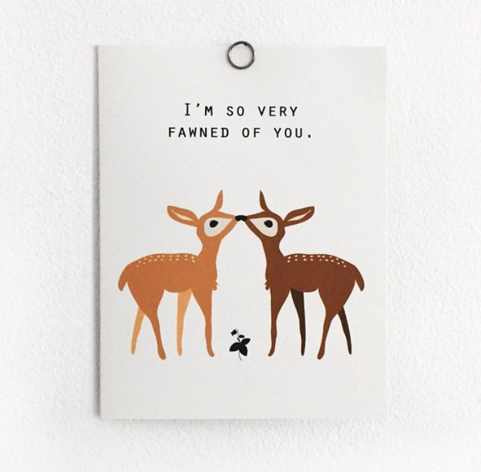 I'm so Very Fawned of You - Greeting Card - Etsy