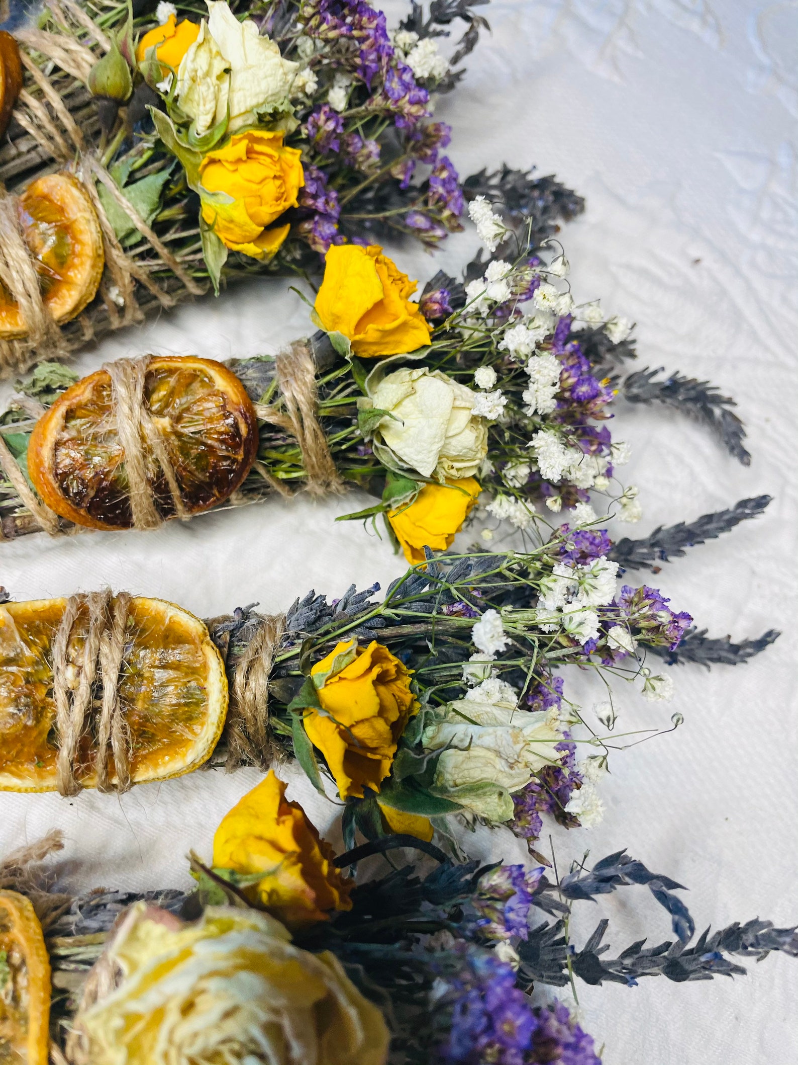 Lavender, Mint, Lemon Spring Smudge Stick - Etsy