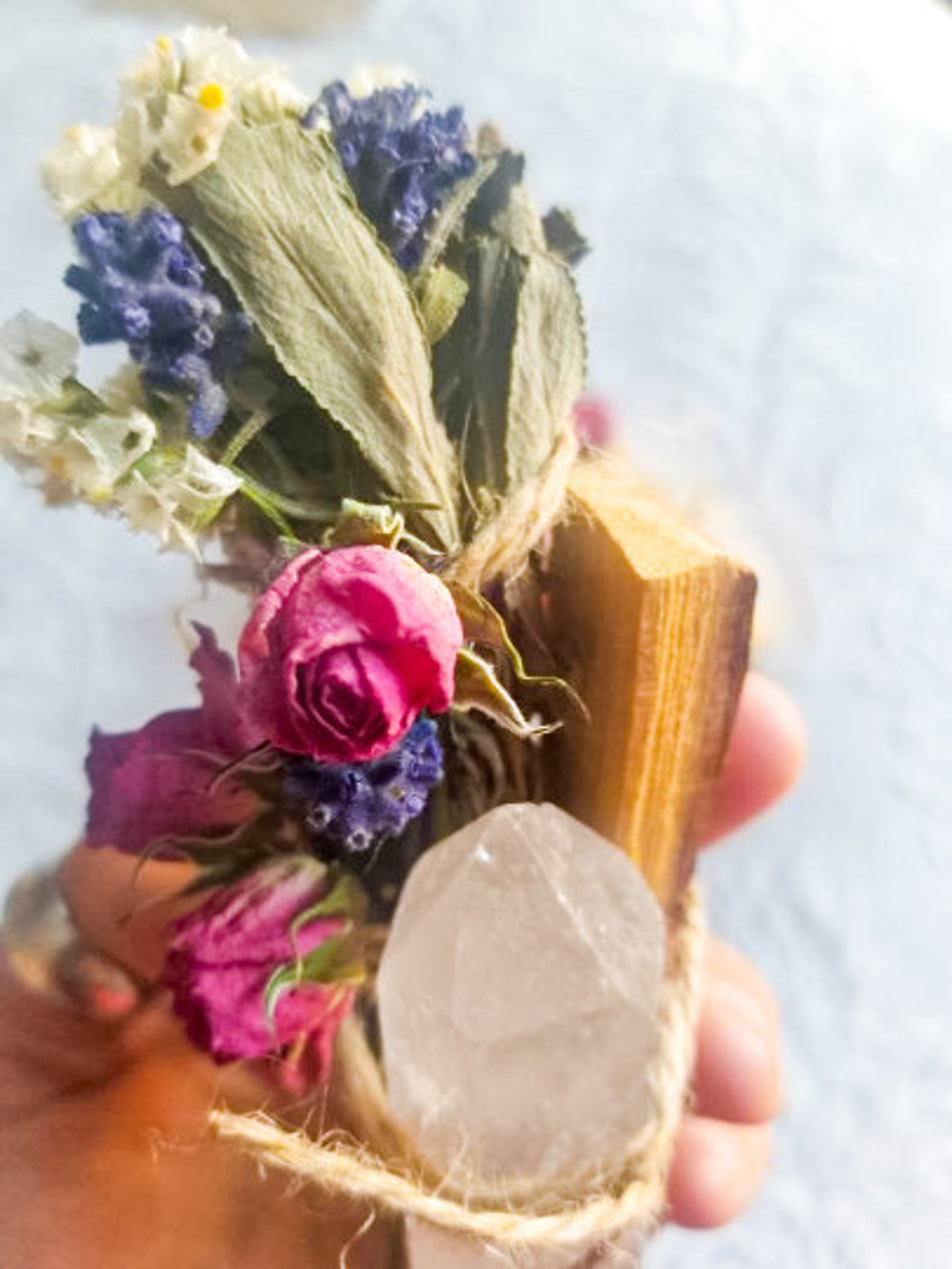 Quartz Crystal Sage Rosemary Lavender Palo Santo and Spray | Etsy