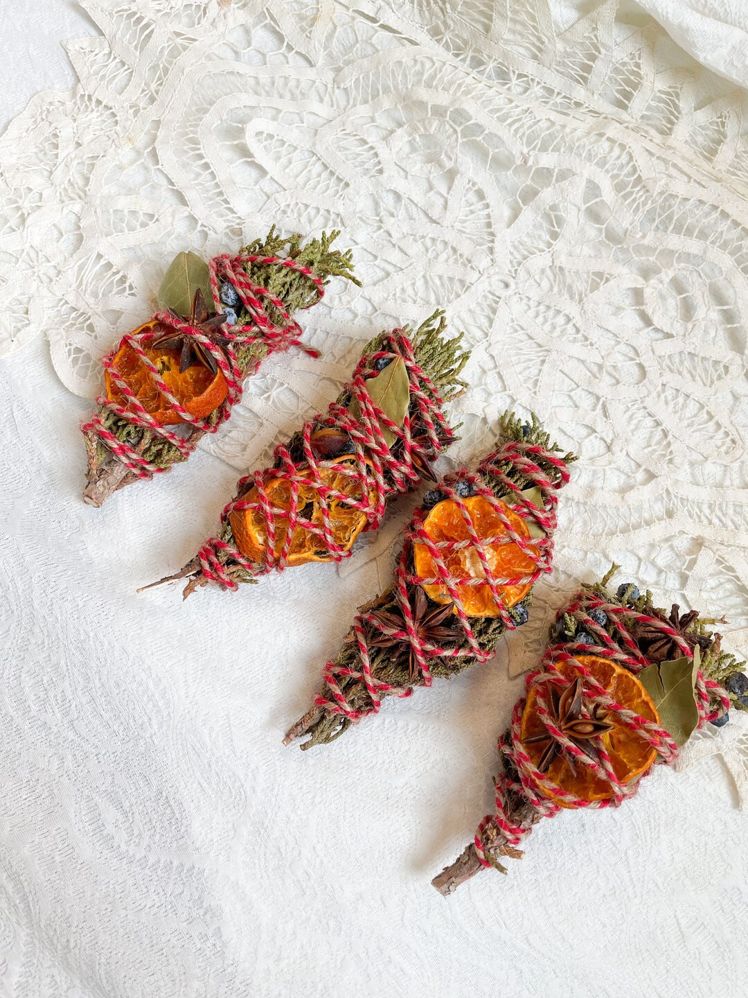 Yule Tide Cedar, Juniper, Orange, Basil, Smudge Stick - Etsy