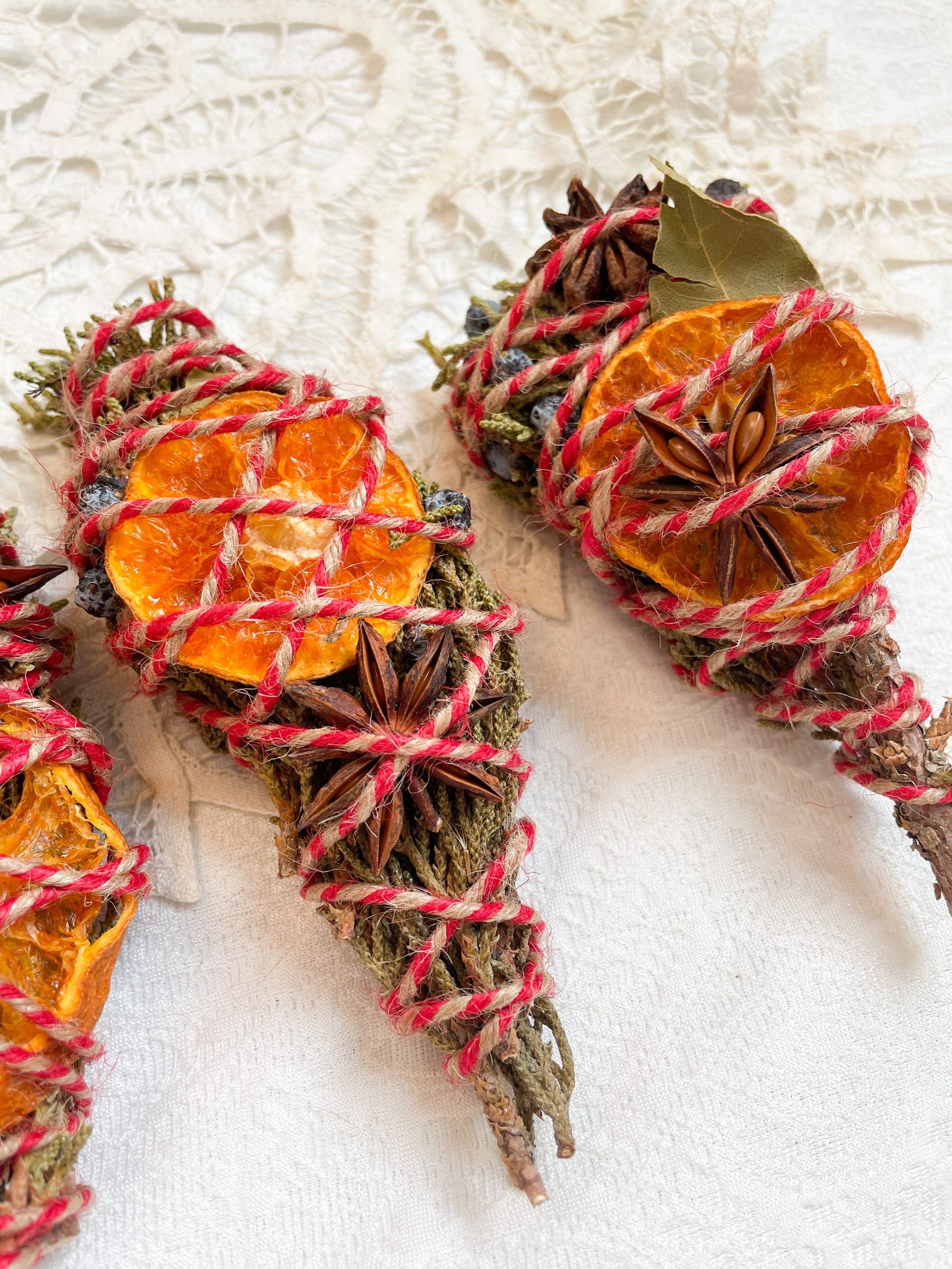 Yule Tide Cedar Juniper Orange Basil Smudge Stick | Etsy