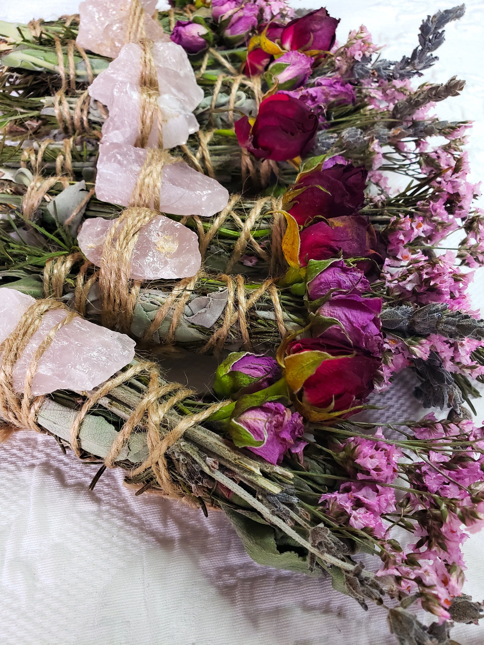 Wholesale Sage Rose Quartz Rosemary Sage Lavender Smudge - Etsy