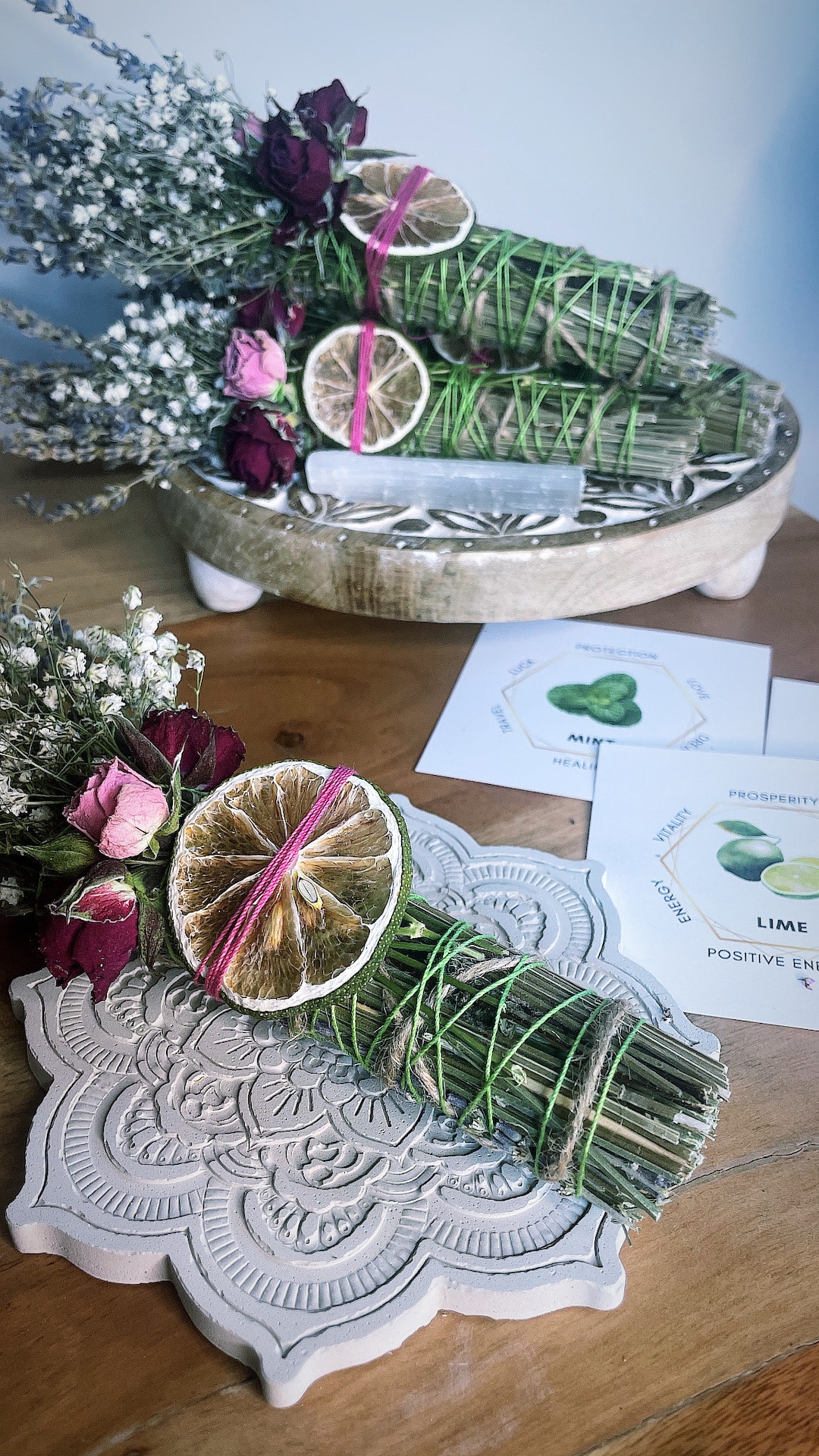 Lavender, Mint, Lime Spring Smudge Stick - Etsy