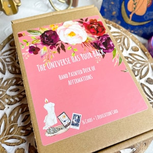 Hand Painted Affirmation Cards, Oracle Deck - Etsy