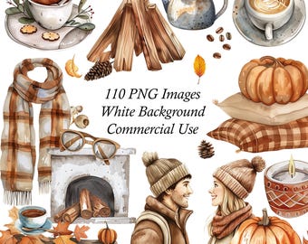 Autumn Watercolor Leaves Clipart Set – Fall PNG Images (commercial Use ...