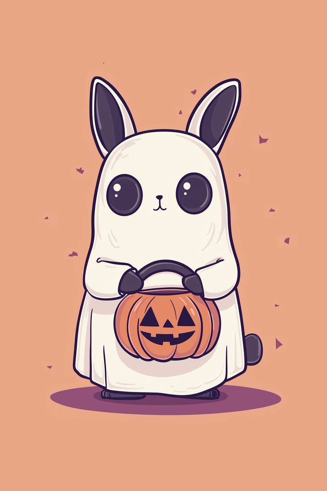 Cute Halloween Bunny Clipart Instant Download Sublimation Design for ...