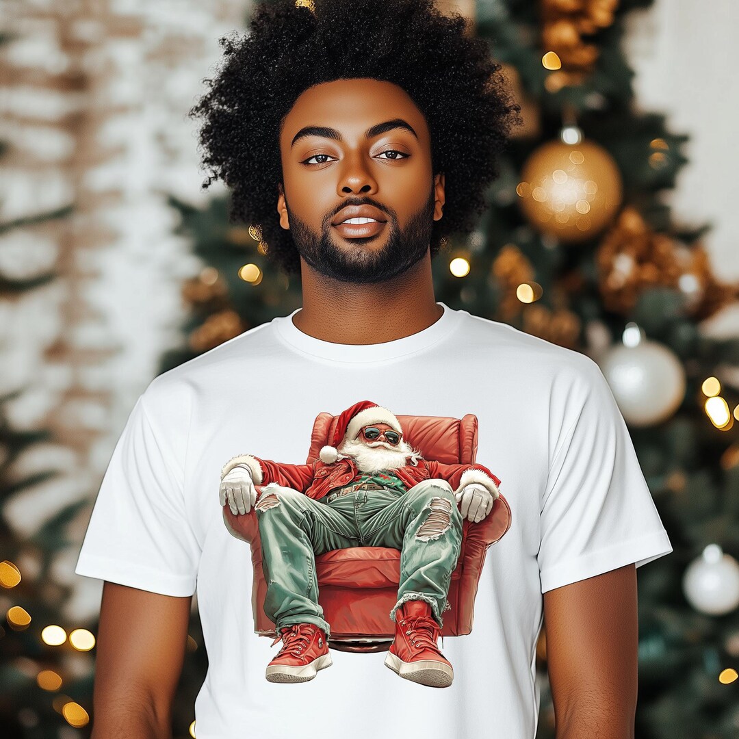 Chill Santa Hipster Santa Claus Christmas Unisex Softstyle T-shirt - Etsy