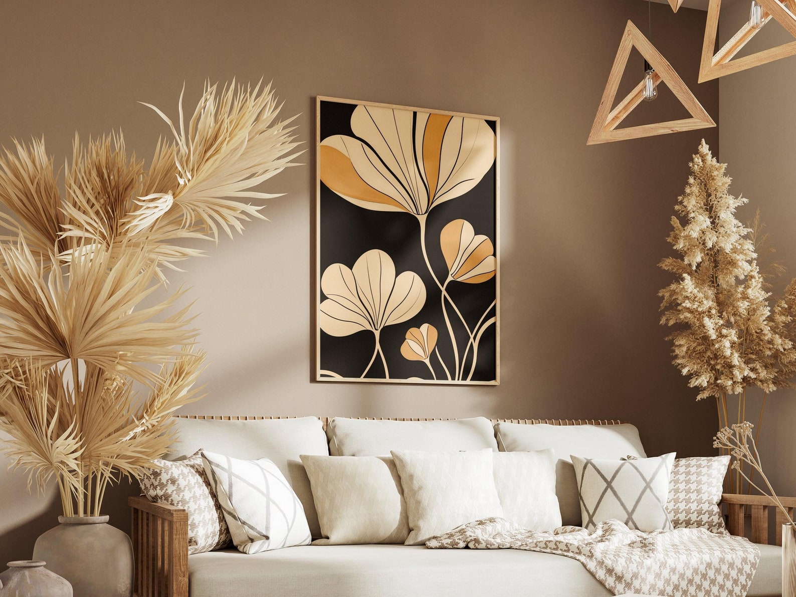 Elegant Floral Digital Art Wall Art Printable - Instant Download for ...