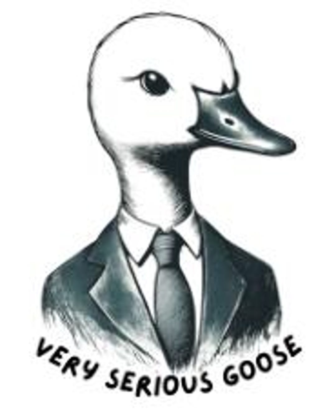 Very Serious Goose Clipart | Funny Animal in Suit Illustration | PNG ...