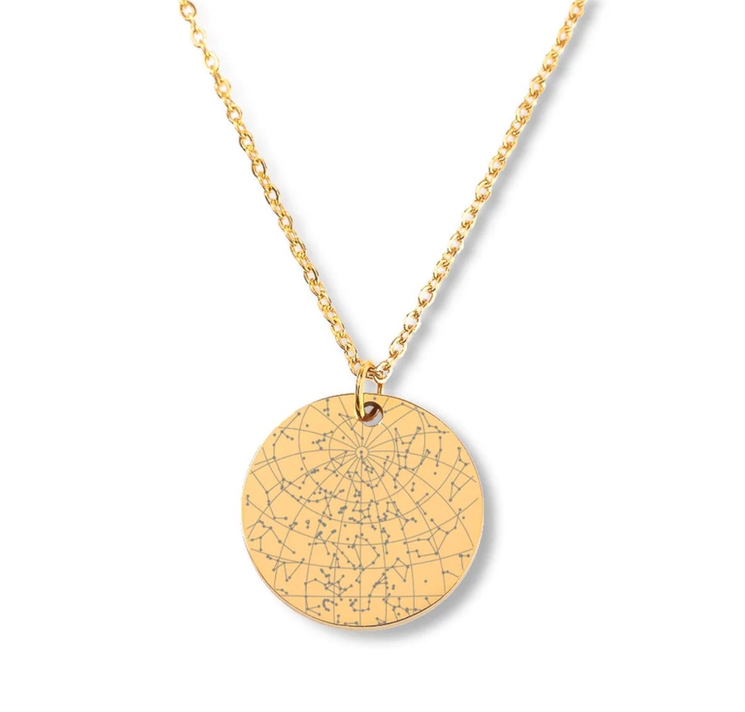 Custom Star Map Necklace - Etsy