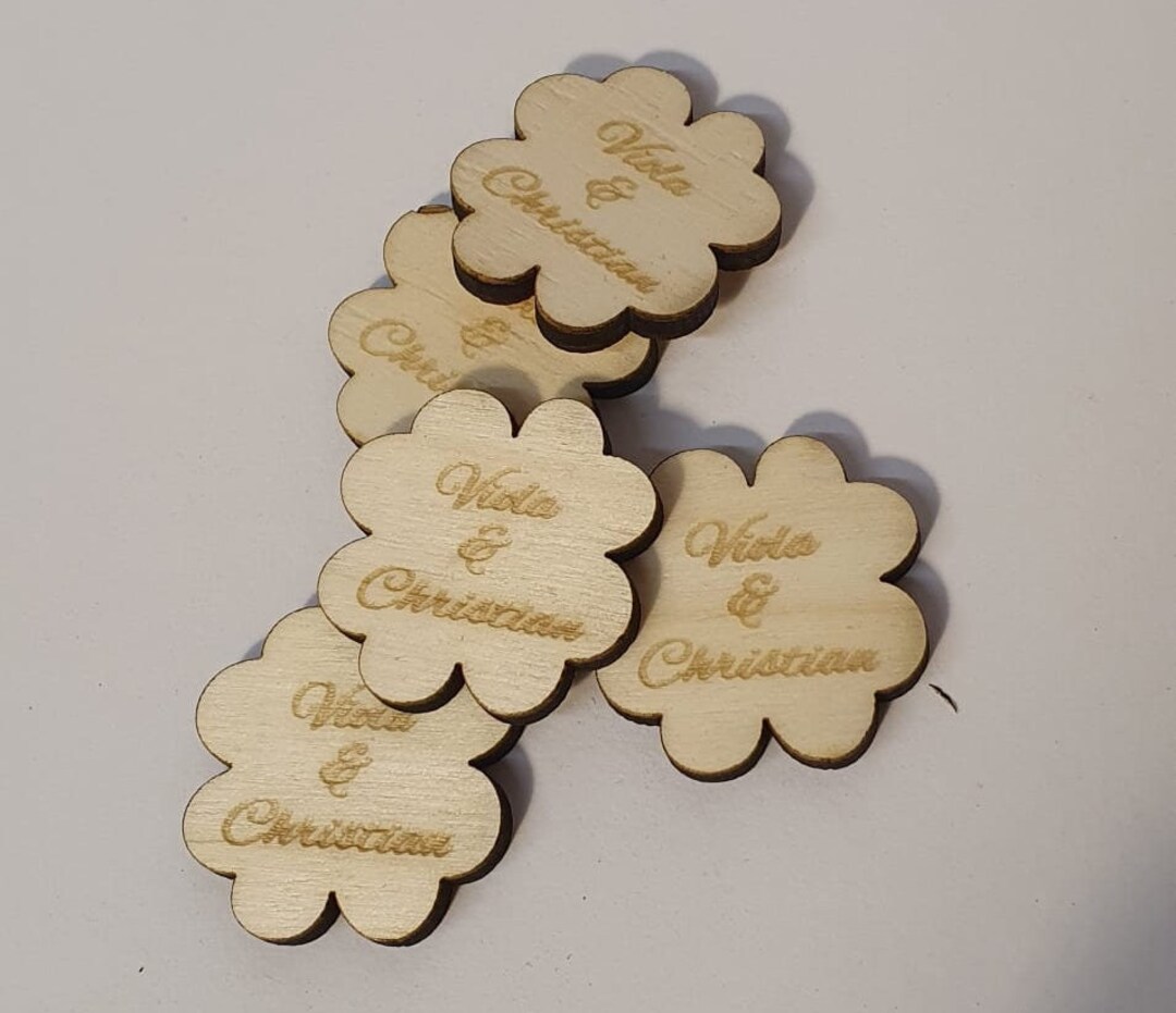 Personalized Cloverleaf Decoration 20, 30, 50 or 100 Pieces 3 Cm With ...