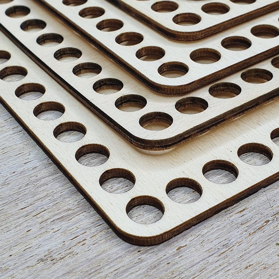 Wooden Base Basket Base for Crochet Basket Rectangle or Square, High ...