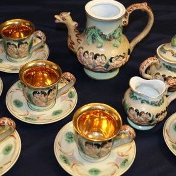 Capodimonte Tea Set - Etsy