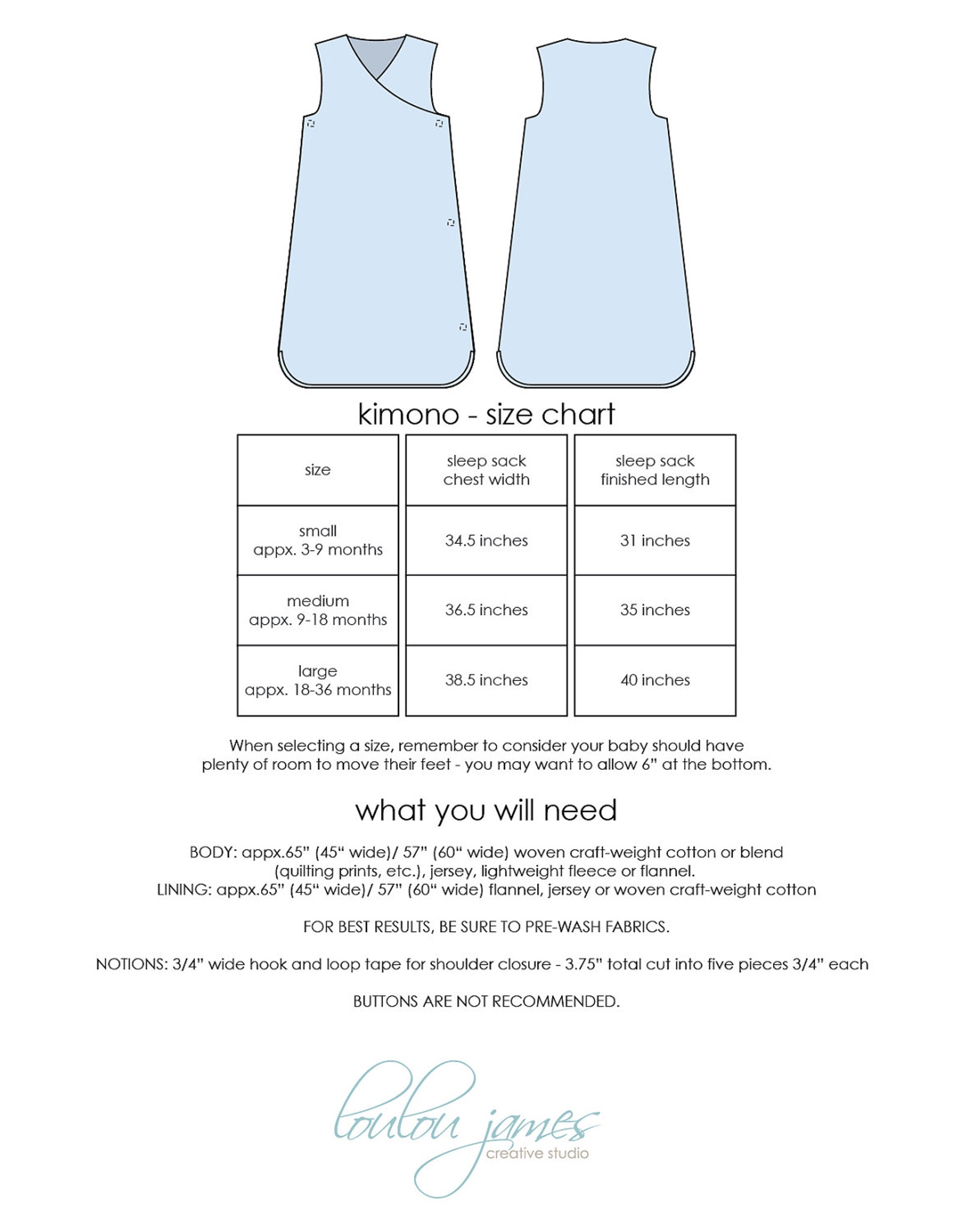 Sleep Sack Pattern: Kimono Infant / Toddler Sleep Sack PDF | Etsy