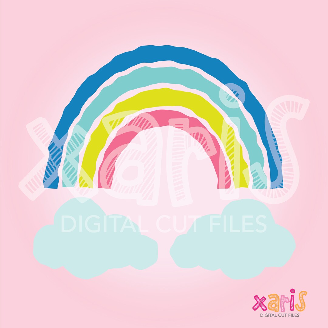 Ripple Rainbow Digital Cut File, Instant Download: PNG and SVG Cut ...