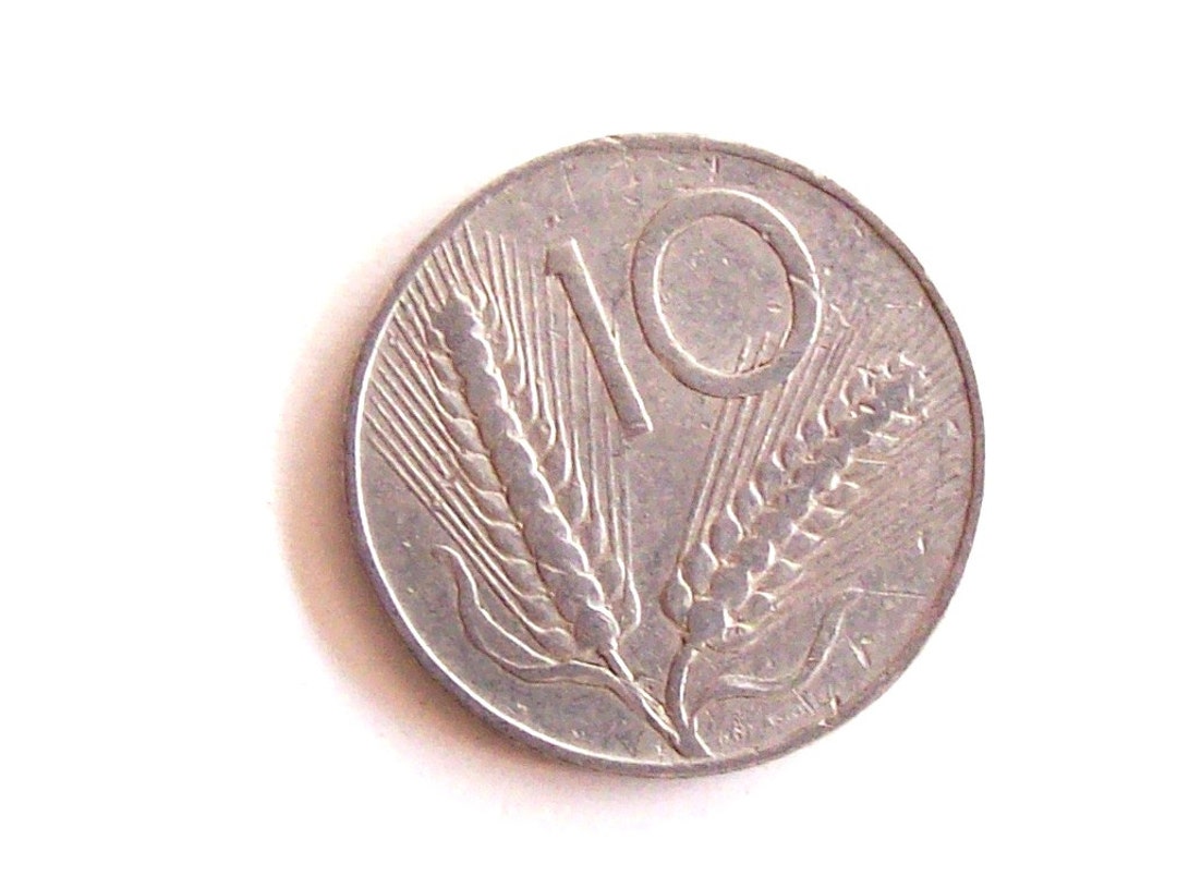 Vintage Italy 1951. Lire 10 Aluminum Coin. Italian Repubblic. Plow to ...