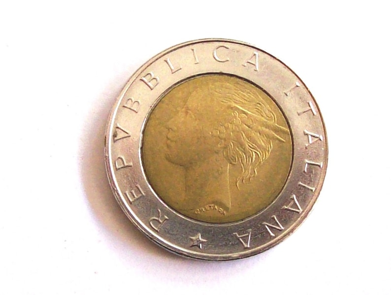 Vintage Italy 1996 Lire 500 Coin.repubblica - Etsy