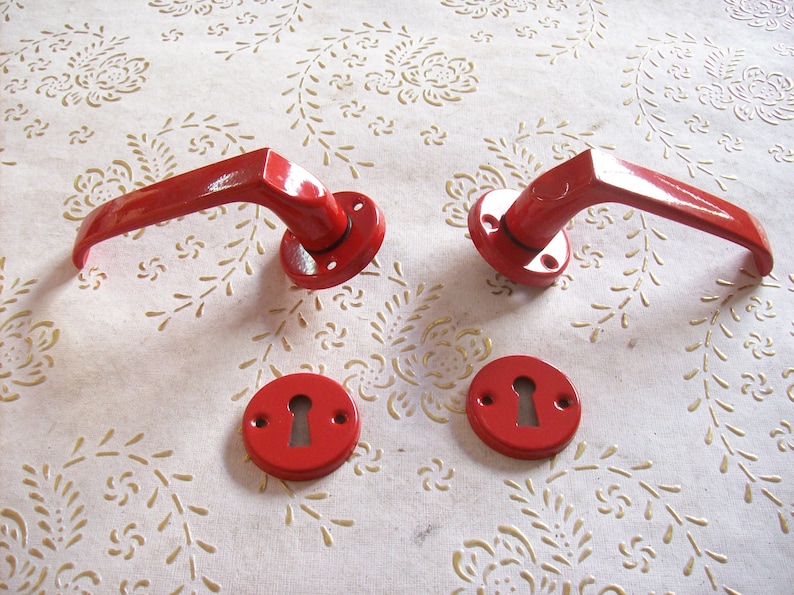 Vintage Italy Red Handle of Very High Quality. Red Handles. - Etsy
