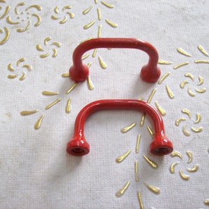 Italy Brass Handles in High Quality. Polished Red Handles. Iron Red ...