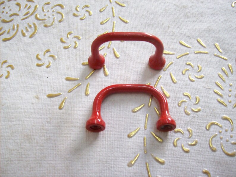 Italy Brass Handles in High Quality. Polished Red Handles. Iron Red ...