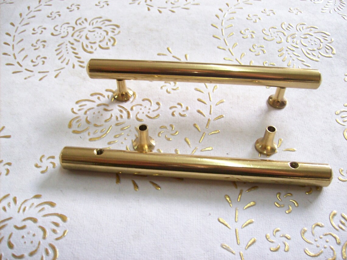 Italy Brass Handles in High Quality. Polished Handle Gold | Etsy
