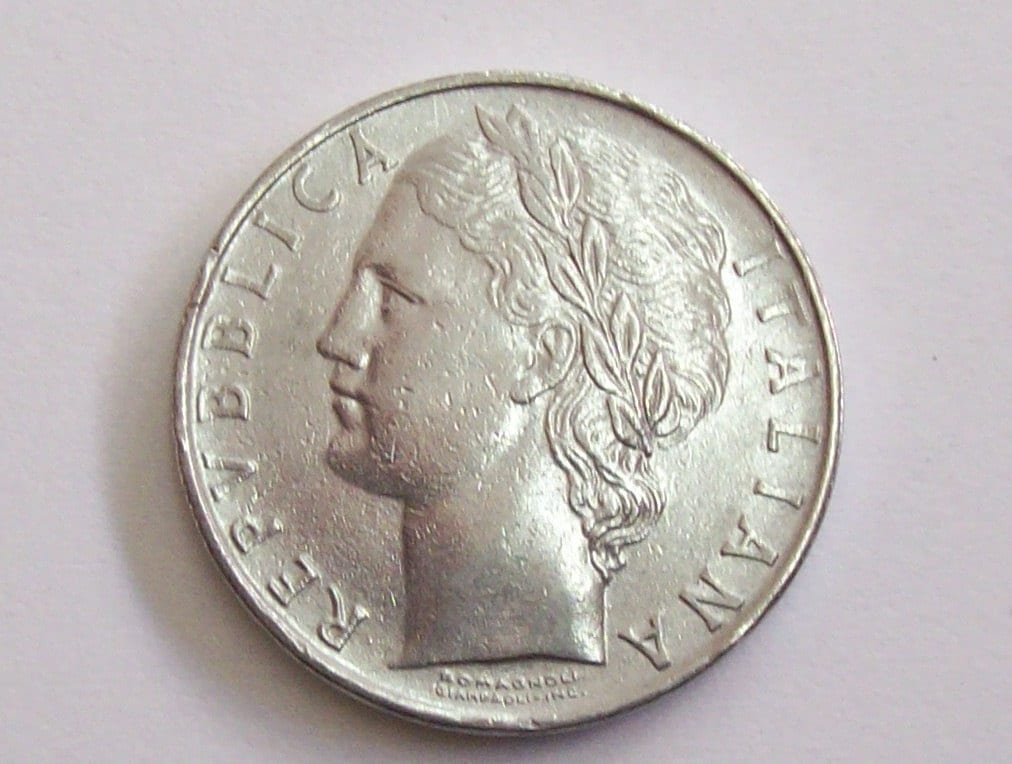 Vintage Italy 1956 Lire 100 Coin Italian Republic.bay Tree Minerva ...