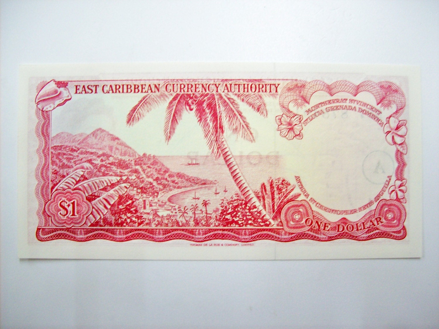 Vintage East Caribbean 1 Dollar Banknote. Map - Etsy
