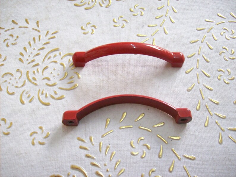 Italy Brass Handles in High Quality. Polished Red Handles. Iron Red ...
