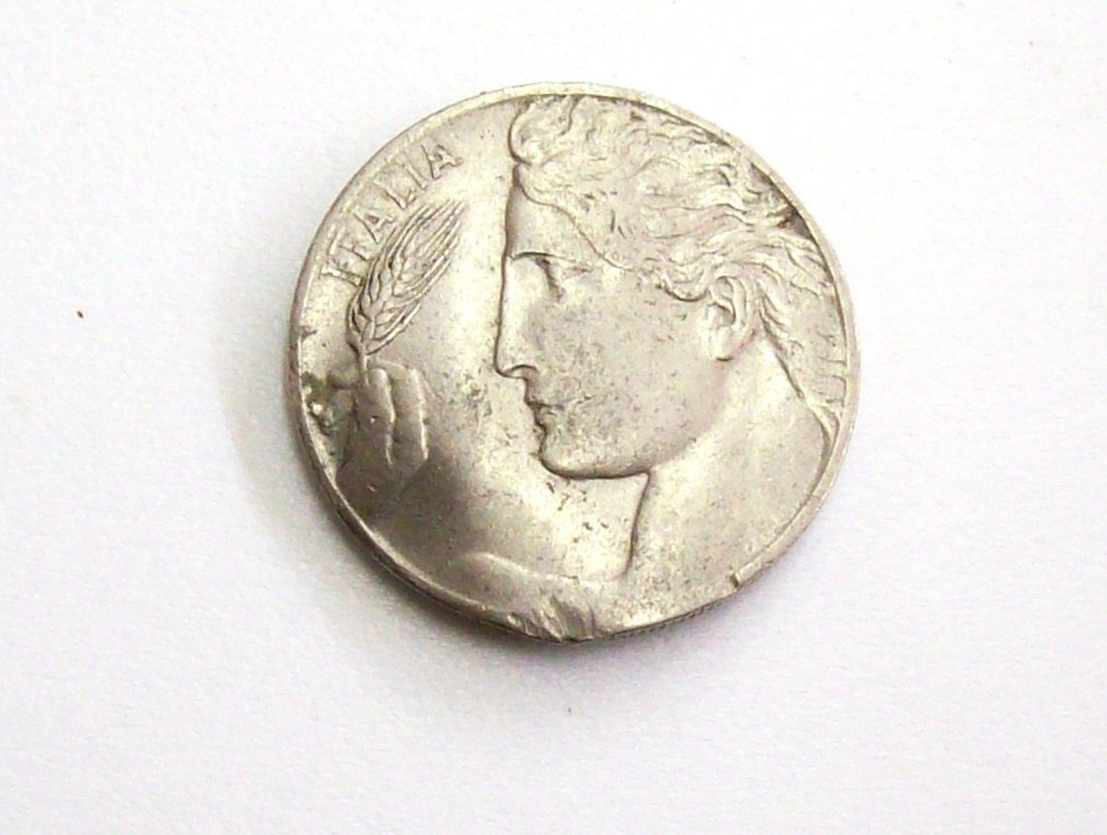 Vintage 1920 Antique Italy 20 Cent Coin. Kingdom of Italy, Freedom ...