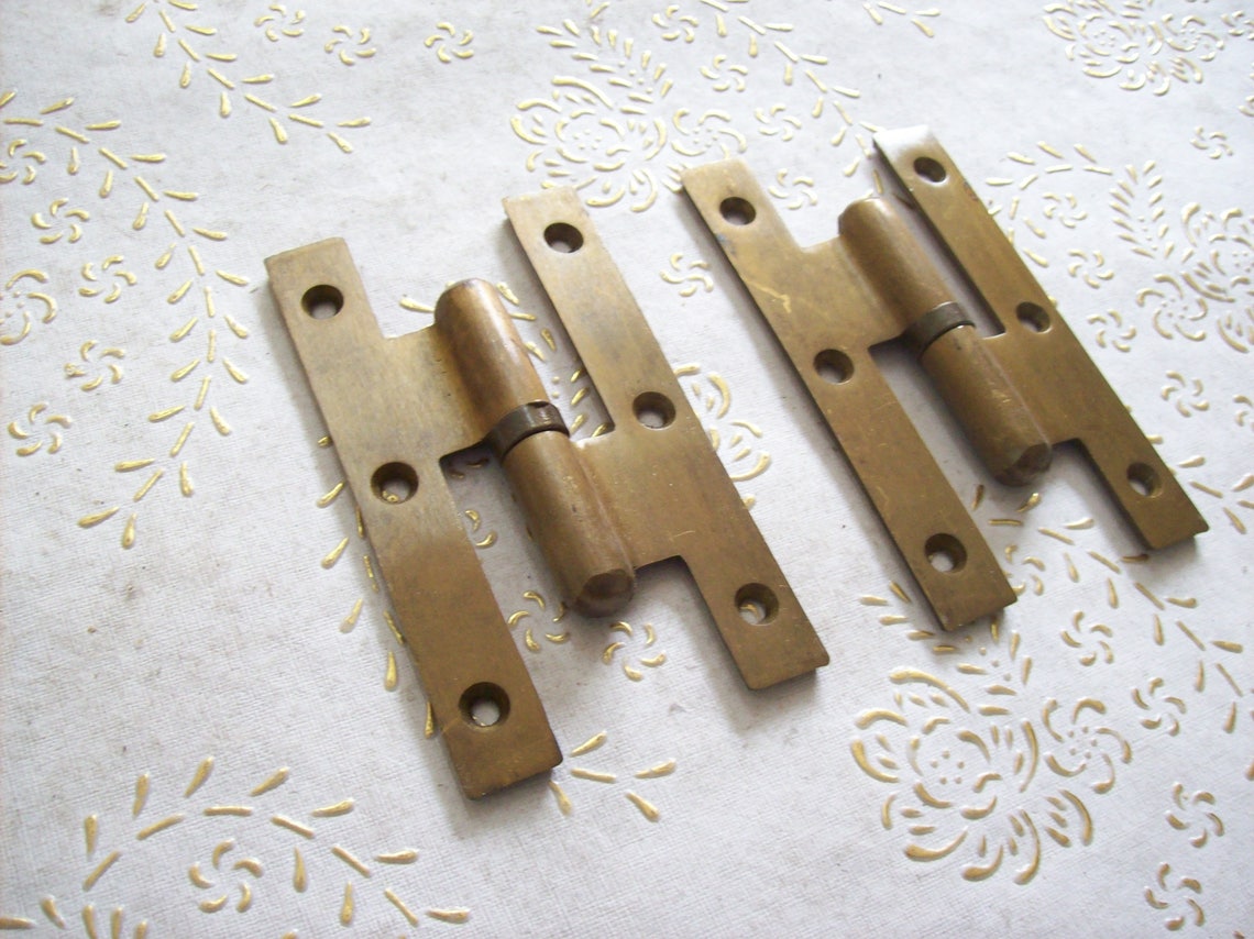 Italy Vintage Hinges Brushed Brass for Interior Doors of - Etsy