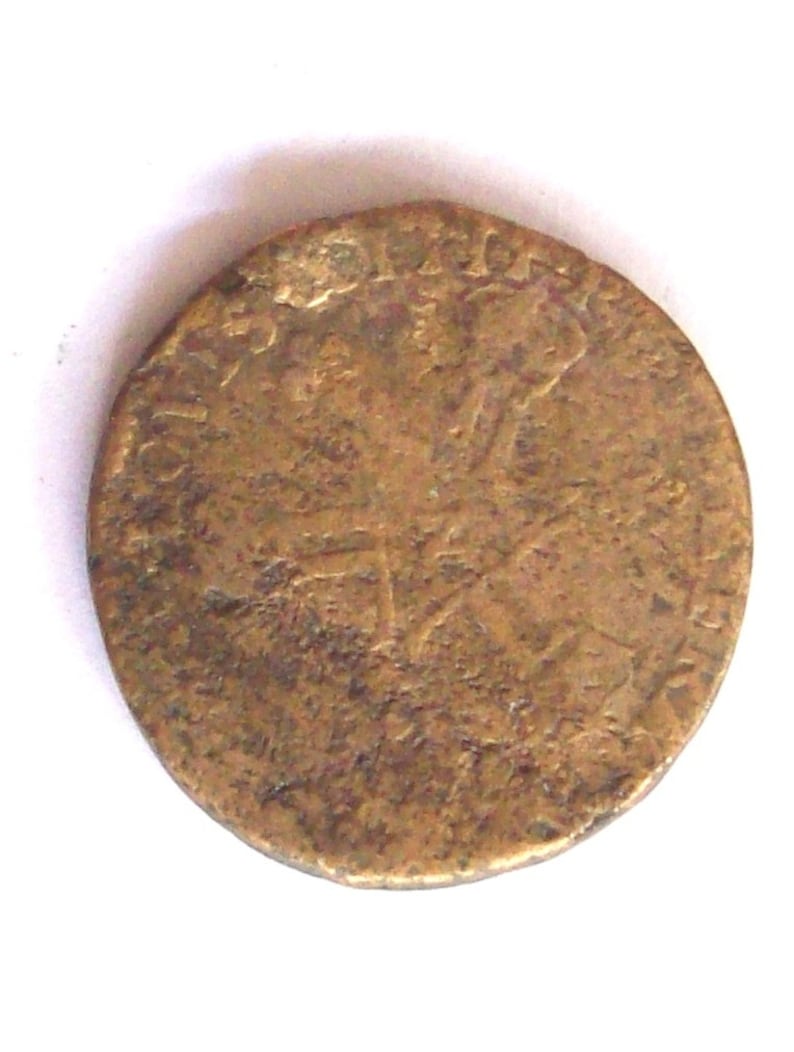 Antique 1658 French Coin. Reign of Louis XIIII of France, Six Deniers ...