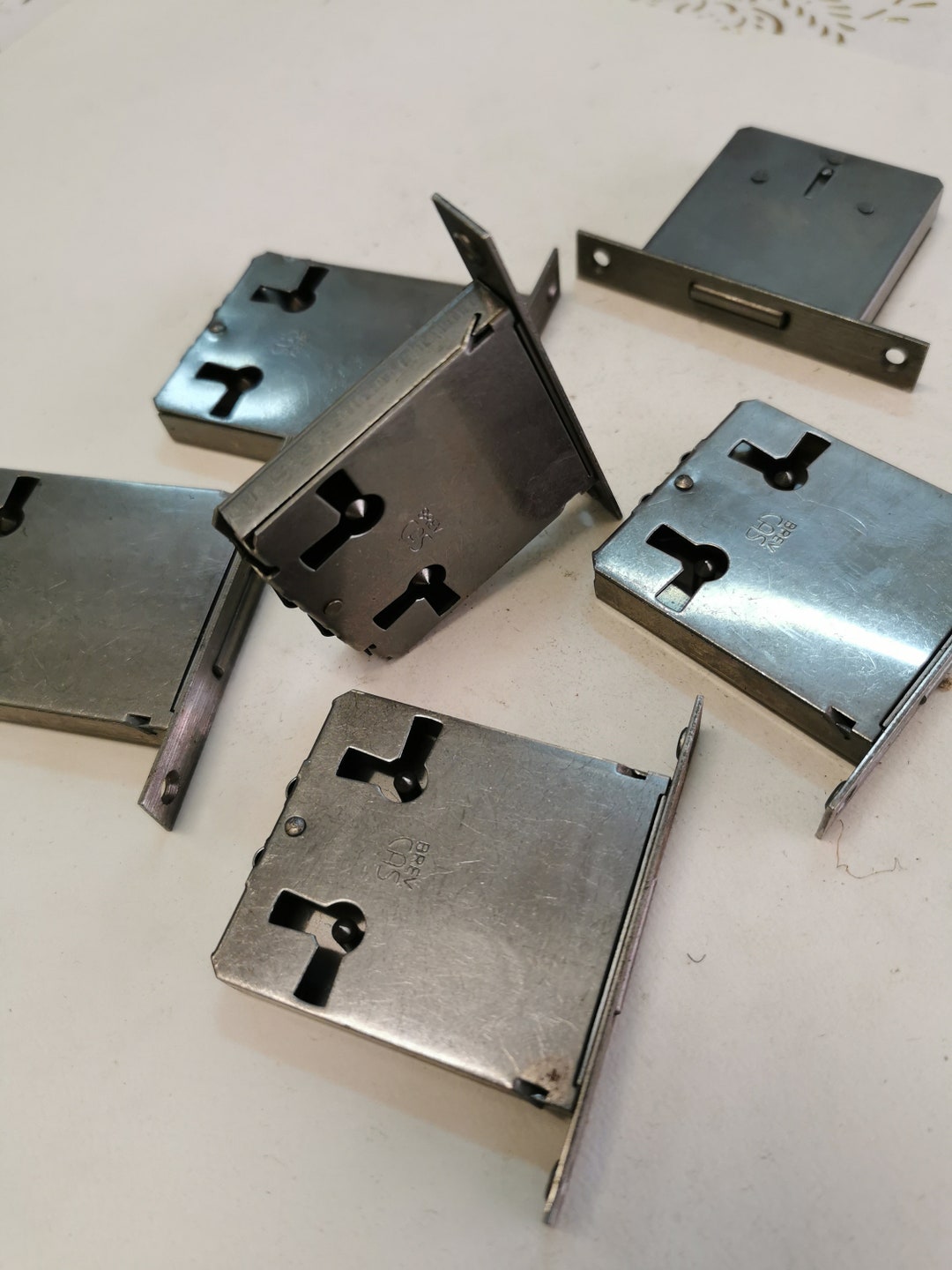 Vintage Italië SLOT met stalen behuizing met ijzeren voorplaat ...