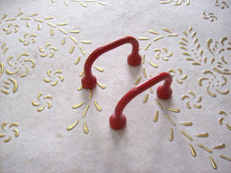 Italy Brass Handles in High Quality. Polished Red Handles. Iron Red ...