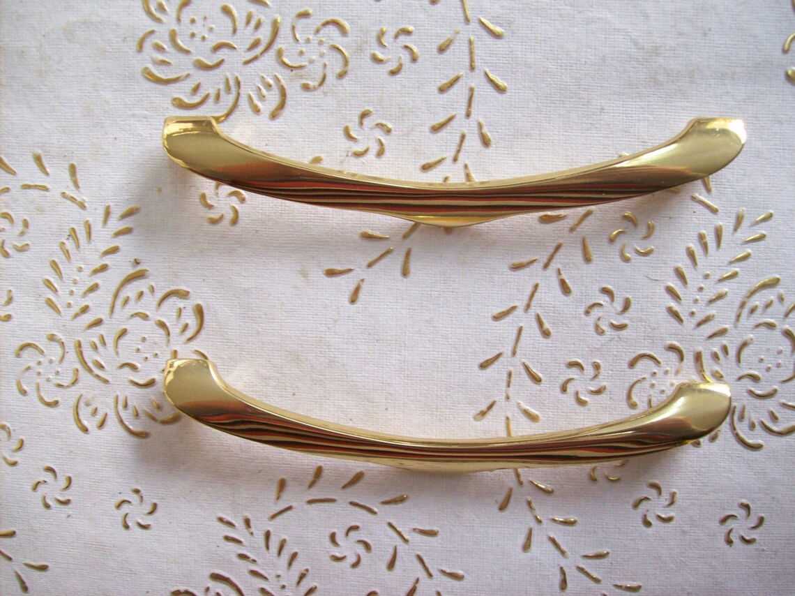 Italy Brass Handles in High Quality. Polished Handle Gold | Etsy