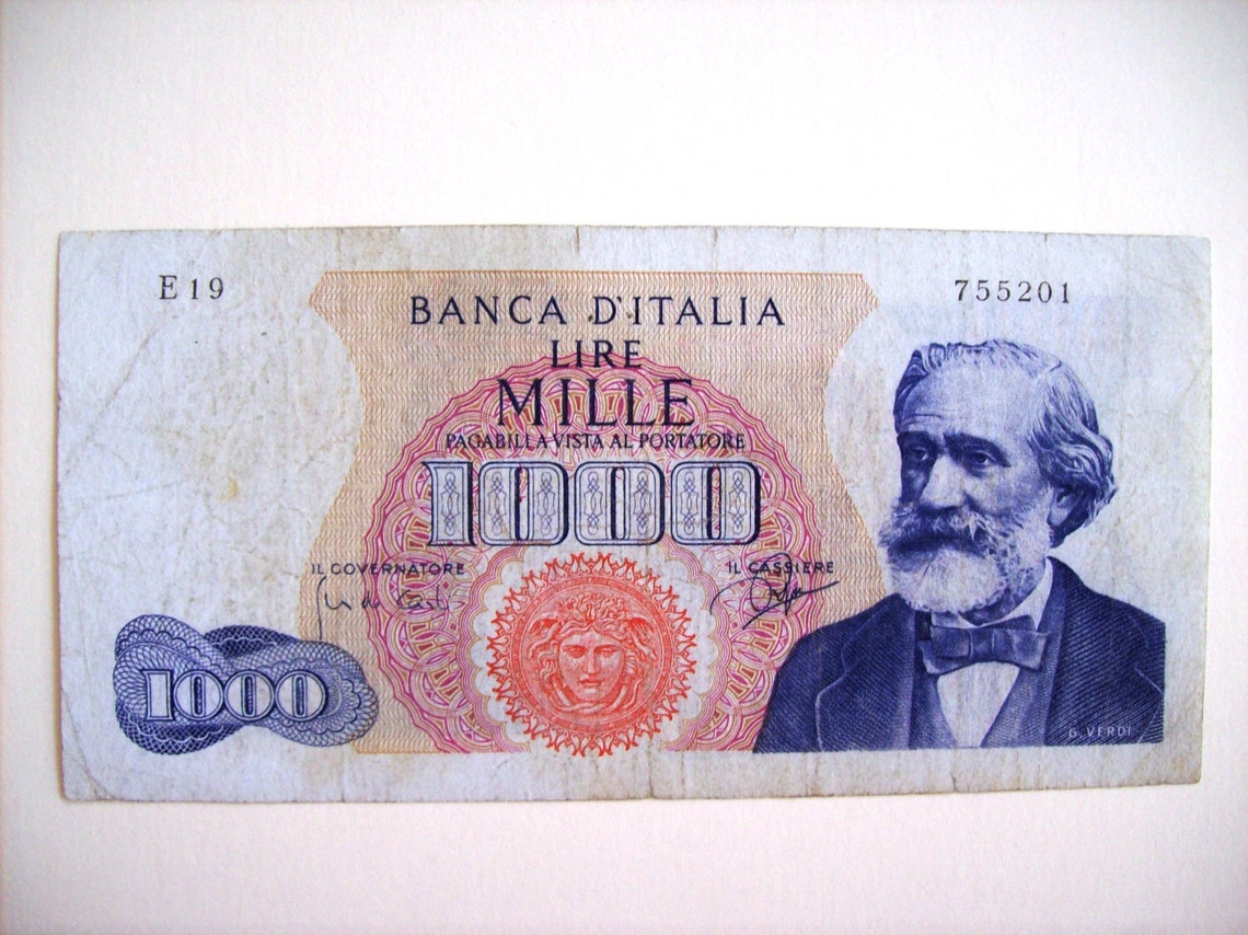 Vintage 1962 Italy 1000 Lire Republic of Italy Banknote 1962. - Etsy
