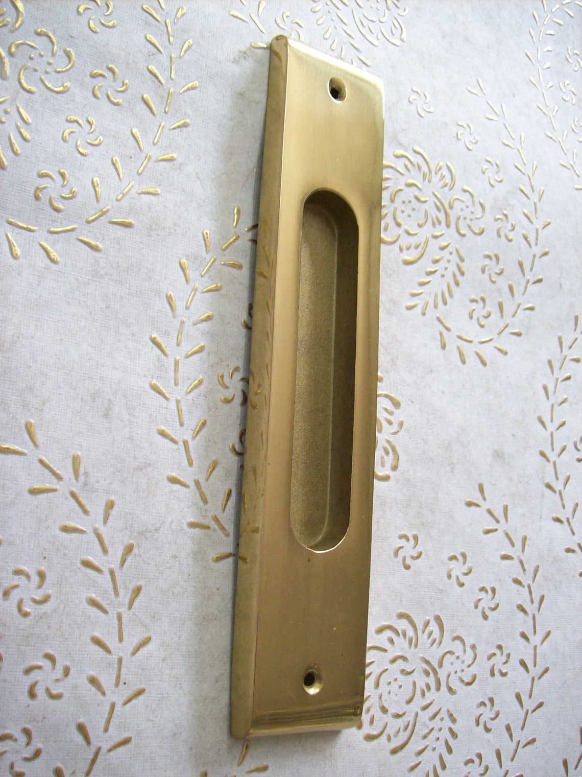 Italy Recessed Brass Handles in High Quality. Polished Handle | Etsy