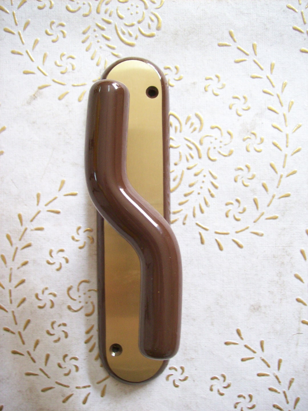 Vintage Italy Handle for Doors and Windows in Polished Brass Gold and ...